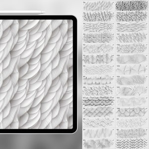 110 Procreate Wings Textures (part-2) | Procreate Feather Brush ...