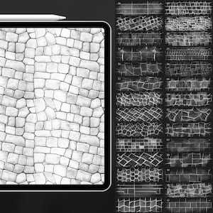170 Procreate Paving Stone Textures | Pavement Procreate Seamless ...