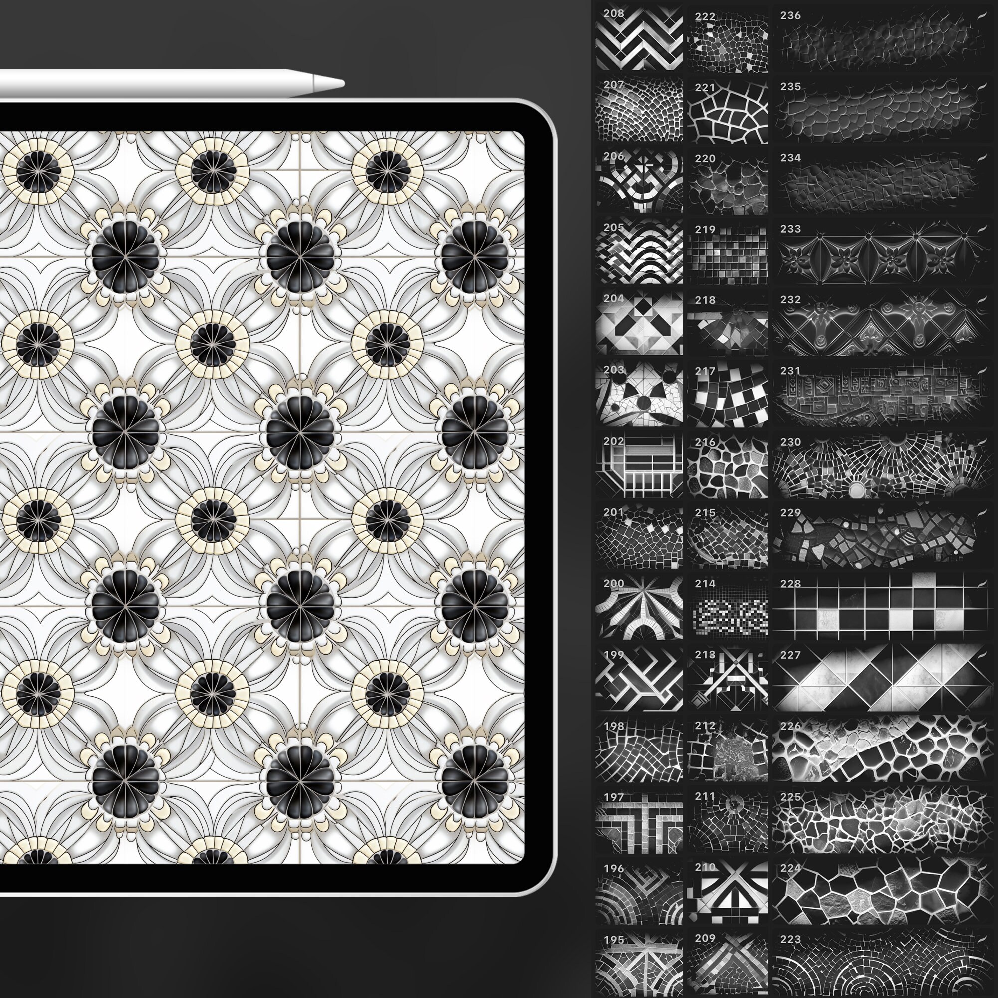 230 Procreate Mosaic Textures | Fresco Procreate Seamless Pattern ...