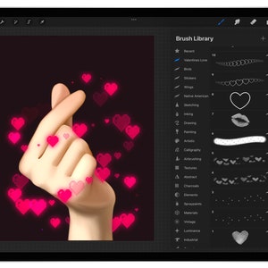 20 Procreate Valentine’s Day Brushes, Procreate Love Stamp Brushes ...