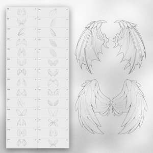 110 Procreate Wings References Stamps | Angel Wings Procreate | Bat ...