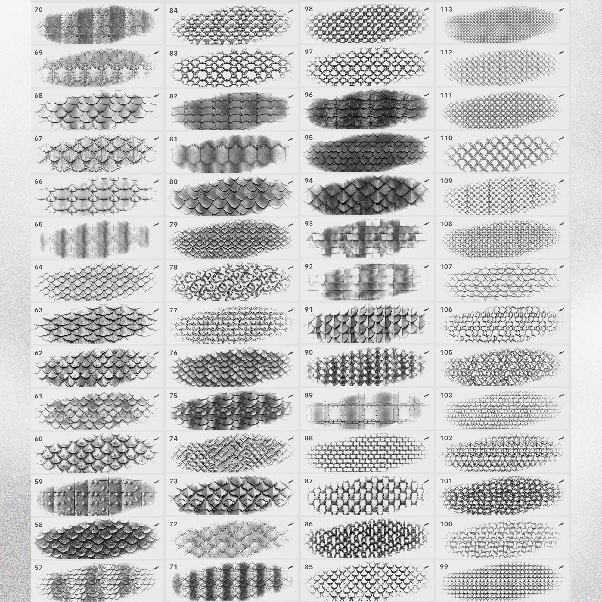 110 Procreate Knight Armor Textures | Procreate Chainmail Textures ...