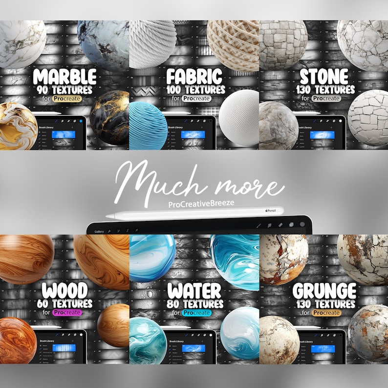 130 Procreate Grunge Textures | Grunge Procreate Texture Seamless ...
