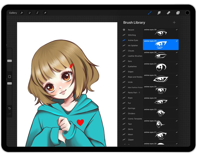 30 Procreate Anime Eyes Stamp Brushes 30 Anime Eyes Stamp - Etsy