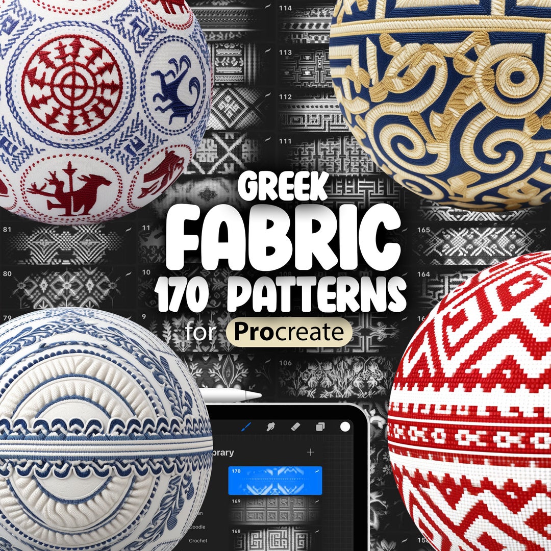 170 Procreate Greek Patterns | Ancient Greece Embroidery Fabric ...