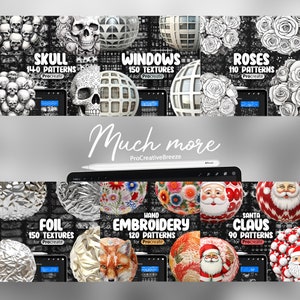 140 Procreate Skull Patterns | Gothic Skull Procreate Seamless Texture ...