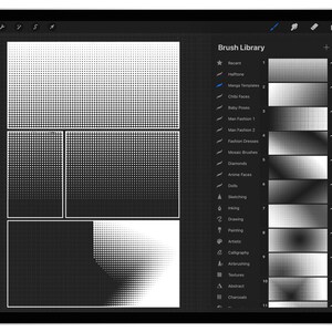 133 Procreate Manga Storyboard Templates and Halftone Brushes - Etsy