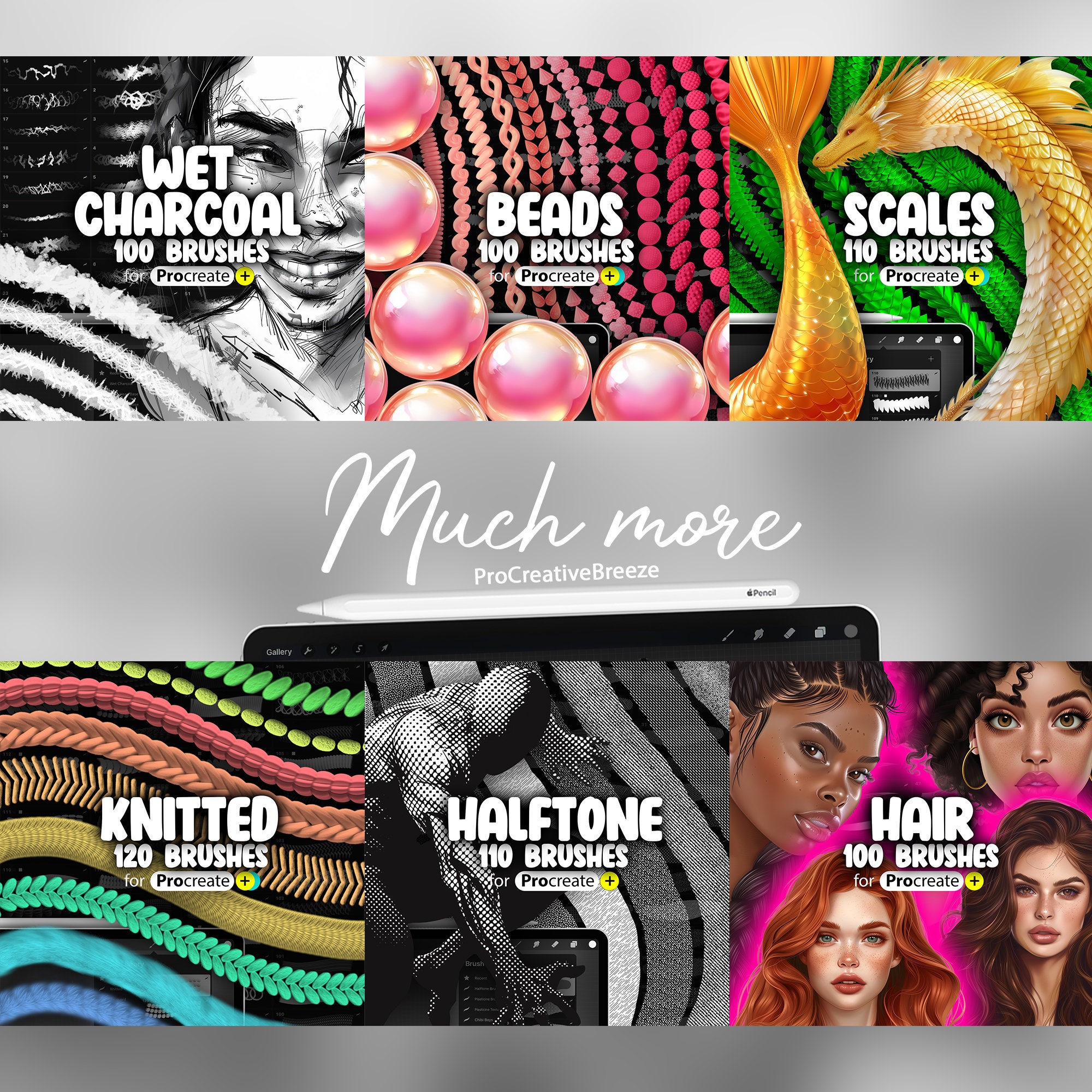 120 Procreate 3D Knitted Brushes | Procreate Embroidery Brushes | Procreate Stitches Brushes ...