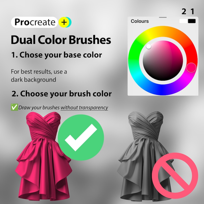 120 Procreate Dresses Stamp Brushes | Procreate Evening Dress ...