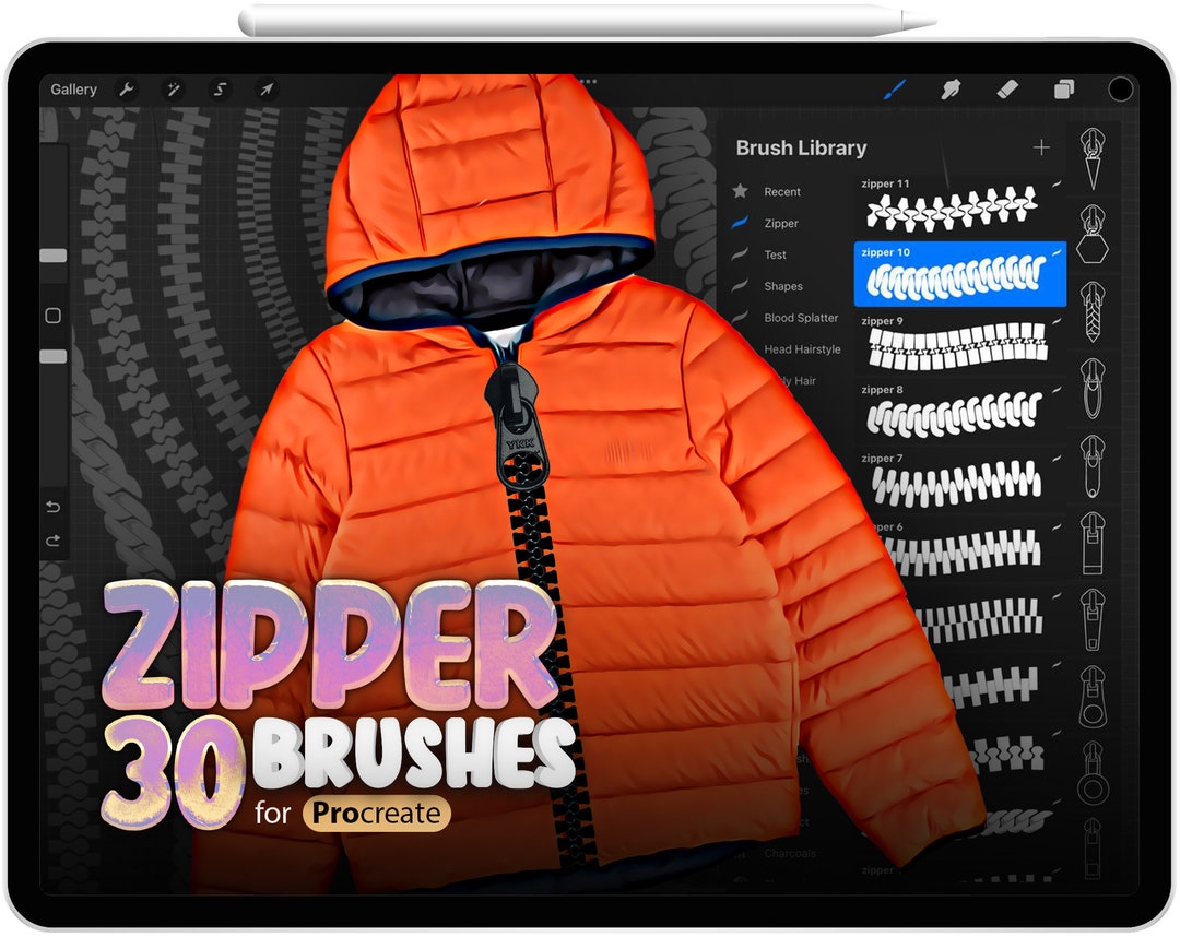 30 Procreate Zipper Brushes, Procreate Zipper Pull Stamp Brushes ... 30 Procreate Zipper Brushes, Procreate Zipper Pull Stamp Brushes ...