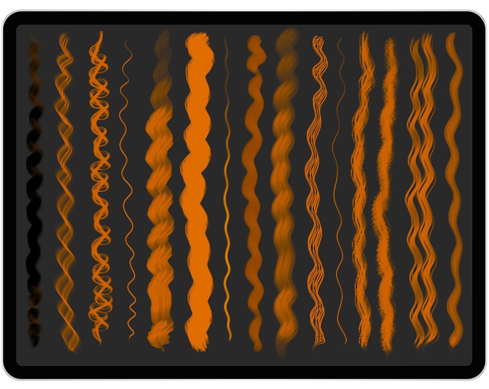 40 Procreate Hair Brushes, Procreate Curly Hair, Procreate Hairstyles ...