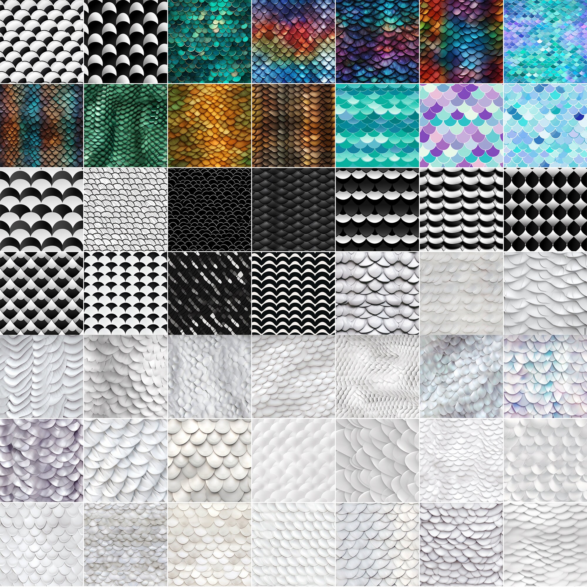 120 Procreate Scale Textures | Mermaid Scale Procreate Texture Seamless ...