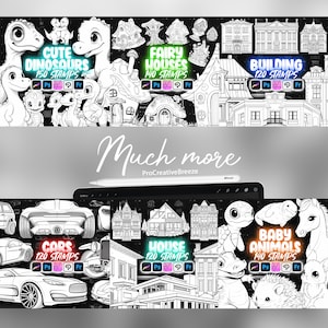 120 Procreate Buildings Sketches Stamp Brushes | Architecture Procreate ...