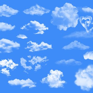 33 Procreate Clouds Stamp Brushes, 33 Photoshop Clouds Stamp Brushes, Cloudy Stamps - Etsy