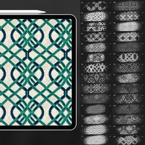 150 Procreate Celtic Patterns | Celtic Knotwork Fabric Procreate Texture Seamless Brushes ...