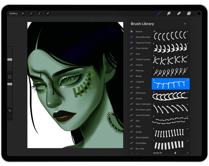 10 Procreate Surgical Sutures Brushes, Procreate Stitches, Procreate ...