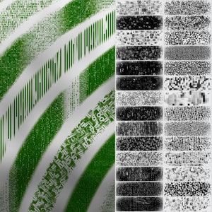 90 Procreate Matrix Textures | Procreate Binary Texture Brushes | Procreate Binary Code Pattern ...