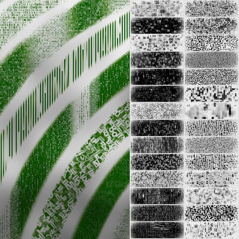 90 Procreate Matrix Textures | Procreate Binary Texture Brushes ...