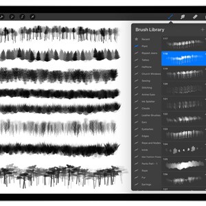 120 Procreate Forest Brushes, Procreate Tree Brushes, Procreate Palm ...