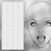150 Procreate Girls Head Base Stamps | Photoshop Female Head Guide ...
