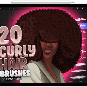 20 Procreate Curly Hair Brushes Hair Edge Procreate Brush - Etsy
