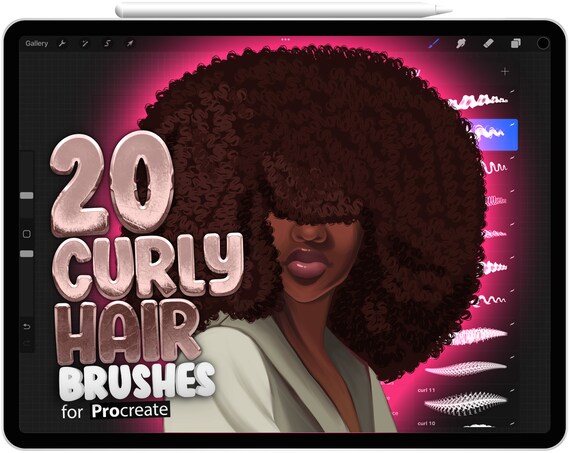 20 Procreate Curly Hair Brushes Hair Edge Procreate Brush - Etsy