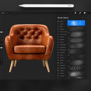 90 Procreate Leather Textures | Realistic Leather Procreate Seamless ...
