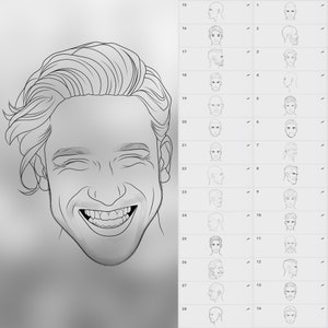100 Procreate Male Head Stamps Part -4 | Procreate Men Head Stamp ...