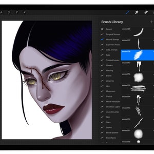 20 Procreate Wound Brushes, Procreate Scars Brushes, Lacerated Wounds ...