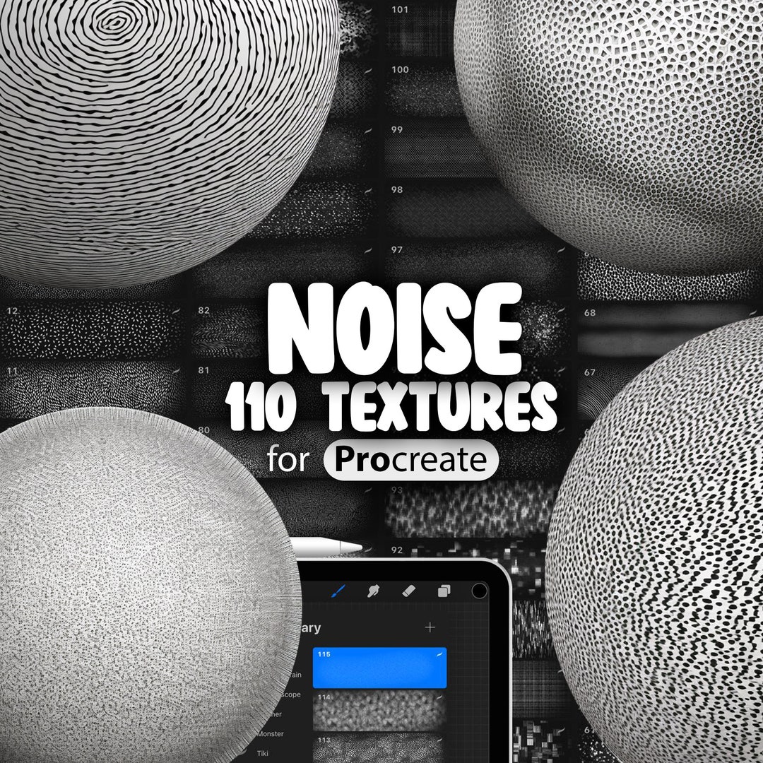 110 Procreate Noise Textures | Procreate Grain Textures - Etsy