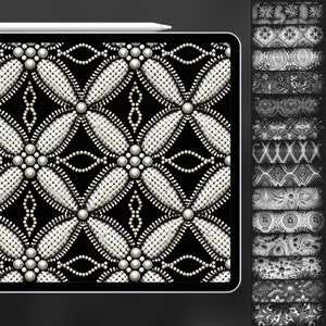 130 Procreate Beadwork Patterns | Beaded Embroidery Procreate Pattern ...