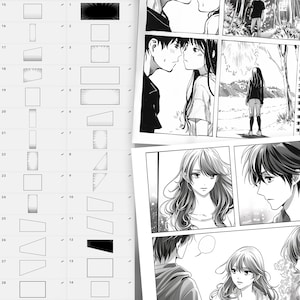 100+ Procreate Comic Storyboard Template Builder | Procreate Comic Pop Art Bubble Stamp Brushes ...