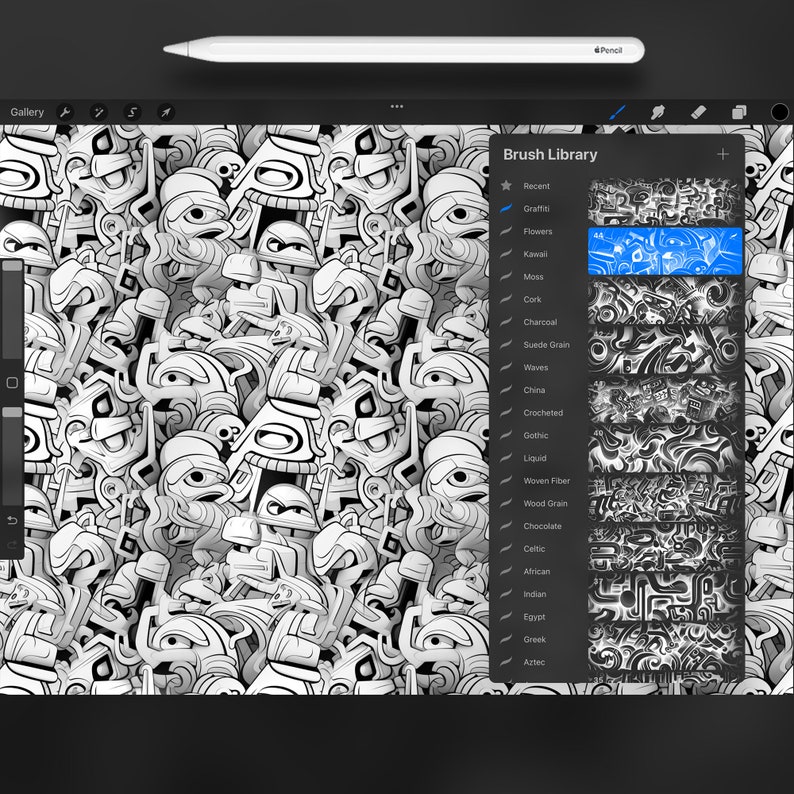 150 Procreate Graffiti Patterns | Graffiti Tag Procreate Texture ...