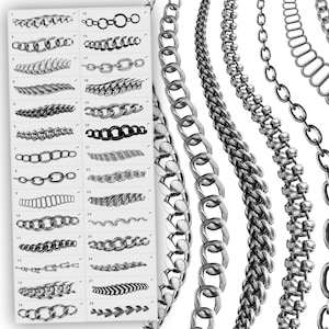 100 Procreate 3D Chain Brushes | Procreate Necklace Brush | Procreate ...