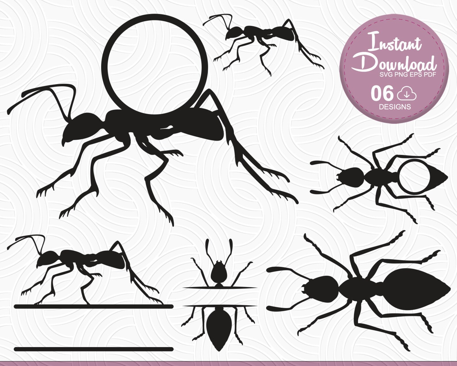 Ants Monogram SVG Ant Svg Ant Clipart Insect Svg Ant | Etsy