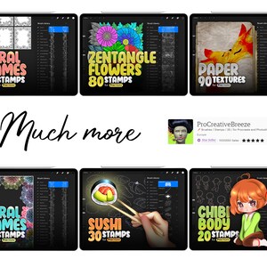 30 Procreate Sushi and Rolls Stamp Brushes, Procreate Food Brushes ...