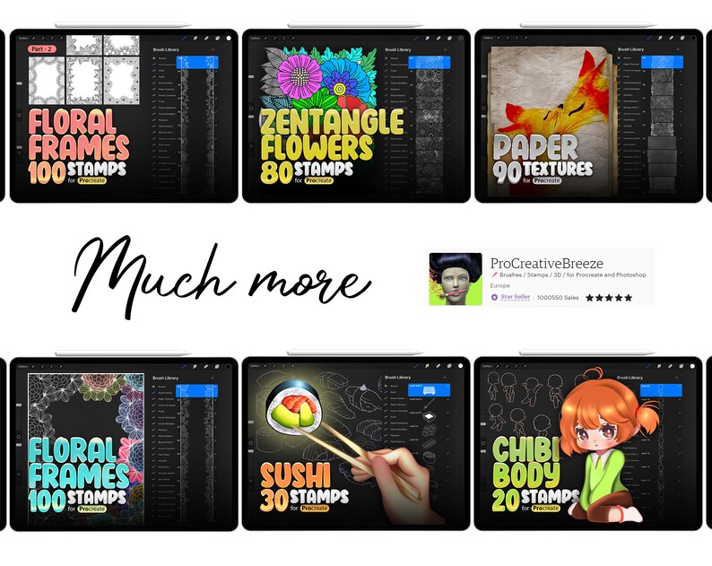 30 Procreate Sushi and Rolls Stamp Brushes Procreate Food - Etsy