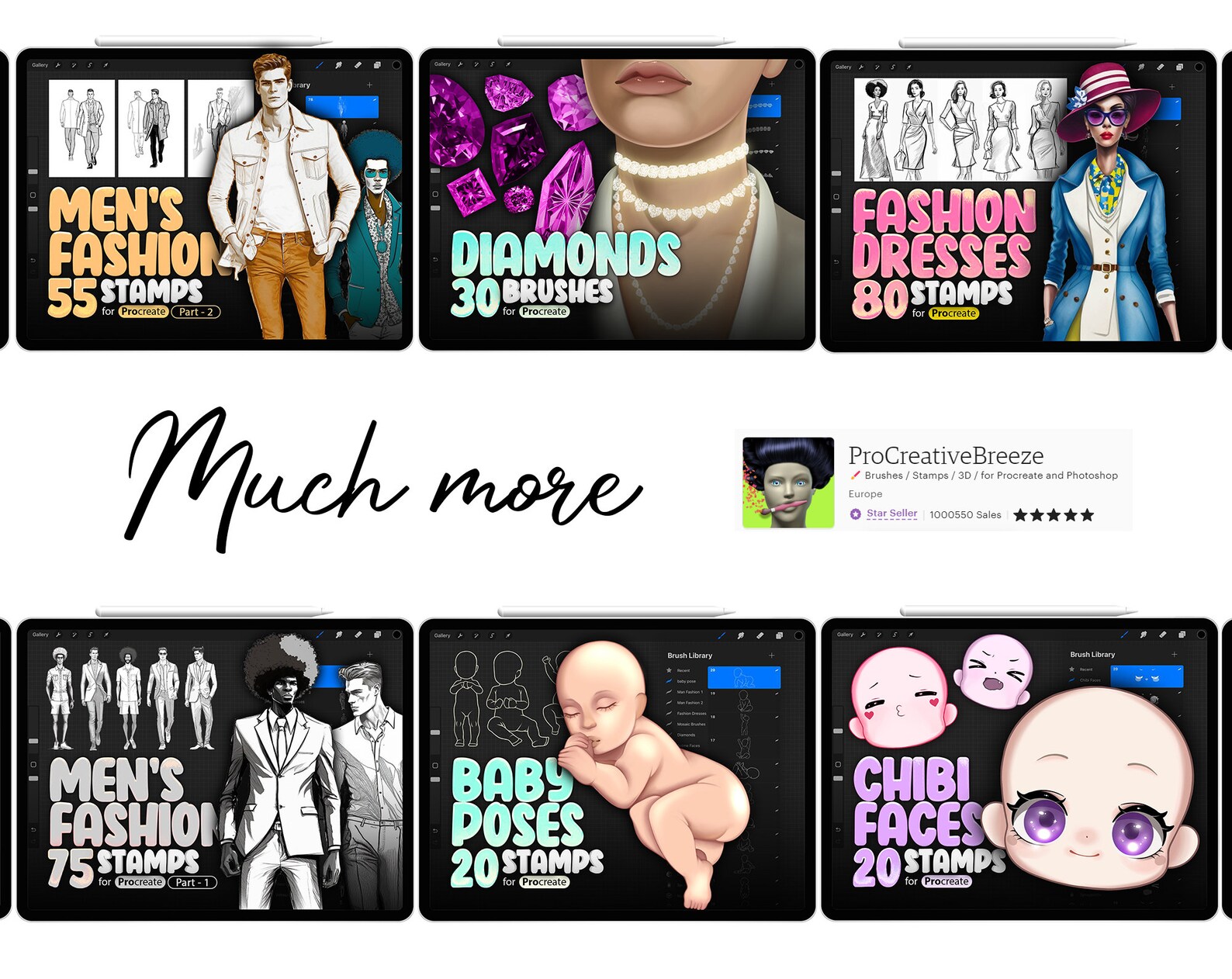 40 Procreate Hair Brushes Procreate Curly Hair Procreate - Etsy