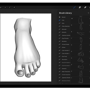 20 Procreate Foots Stamp Brushes, Procreate Body Stamps, Procreate Foot ...