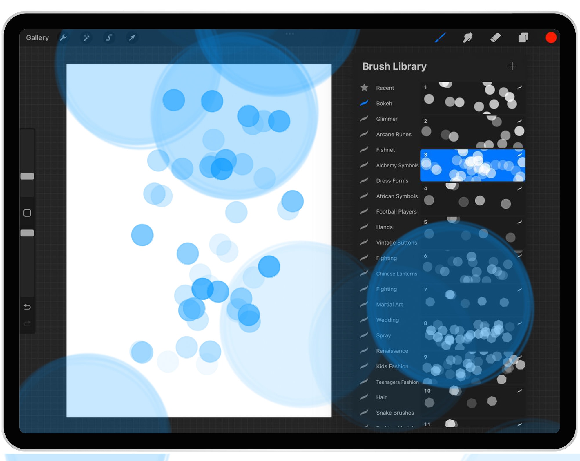 28 Procreate Bokeh Effect Brushes Procreate Blur Effect Stamp - Etsy