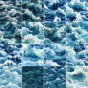 70 Procreate Waves Textures | Ocean Waves Procreate Pattern Seamless ...