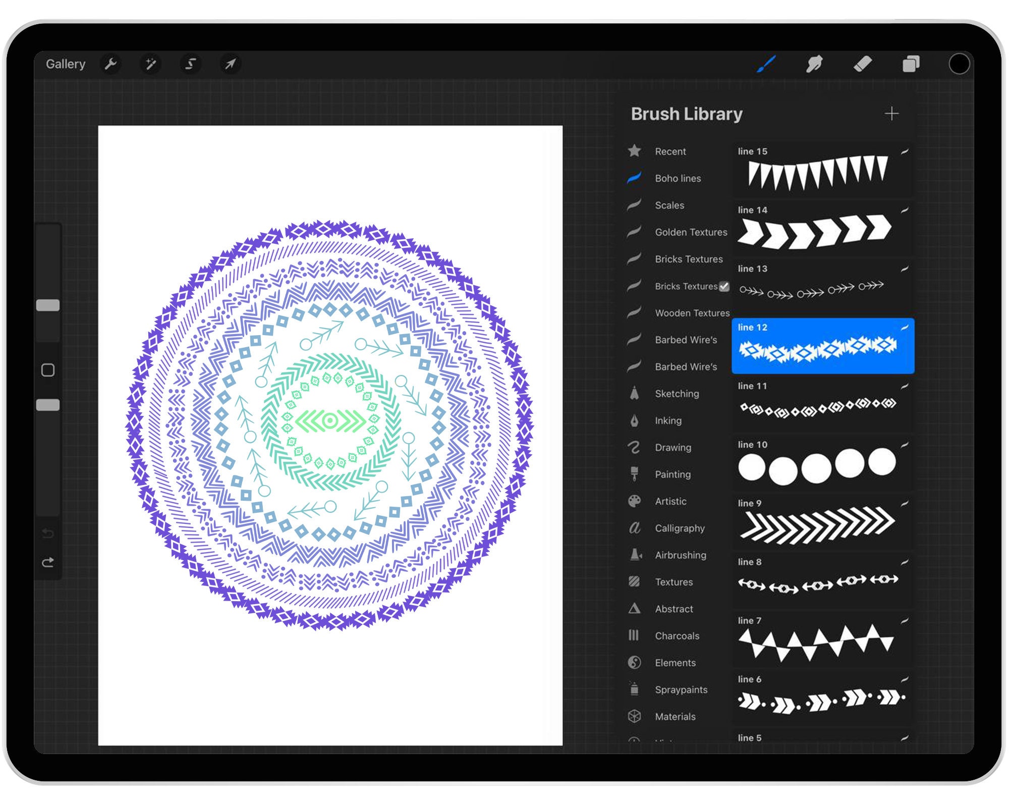 30 Procreate Boho Line Brushes Procreate Outline Brushes - Etsy