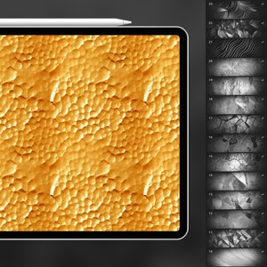 150 Procreate Gold Textures | Golden Procreate Texture Seamless Brushes ...