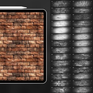 90 Procreate Brick Textures | Bricks Procreate Texture Seamless Brushes ...