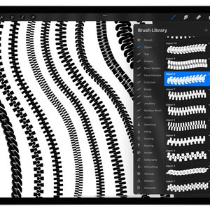30 Procreate Zipper Brushes, Procreate Zipper Pull Stamp Brushes ...