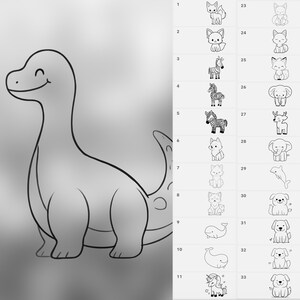 100 Procreate Cute Animal Stamps | Procreate Animal Illustration ...