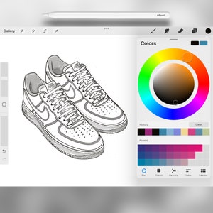 100 Procreate Women Shoes Stamp Brushes | Procreate High Heels Stamp ...