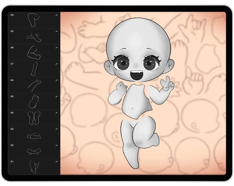 50 Chibi Pose Maker for Procreate Chibi Builder for - Etsy Canada
