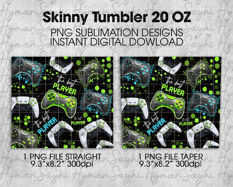 Gamer Sublimation Design Video Game Tumbler Wrap The Best Etsy