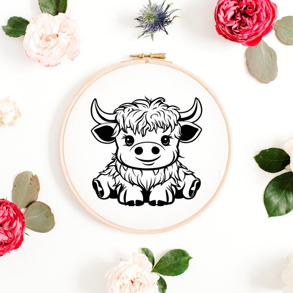 Cow Embroidery - Etsy